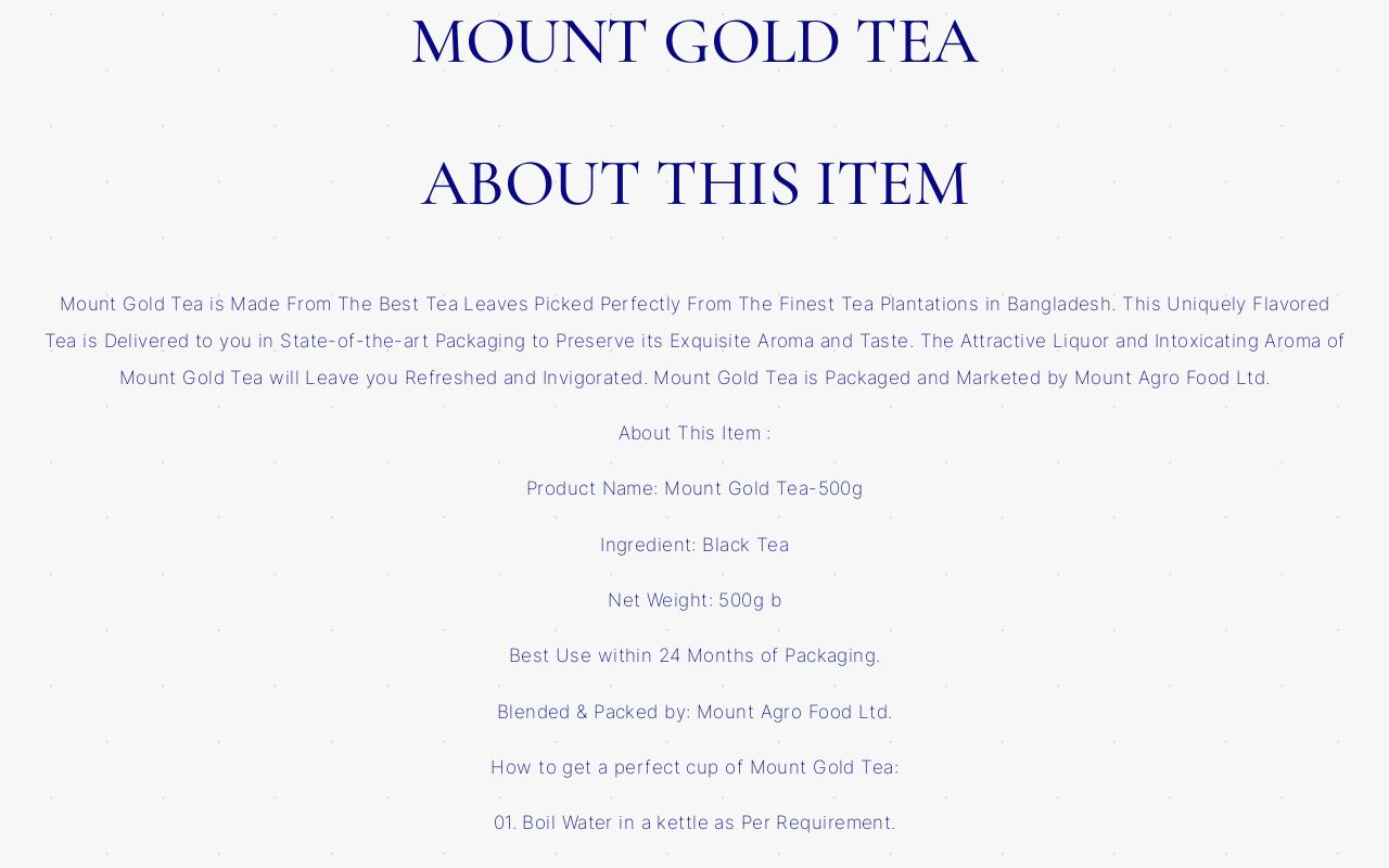 Mount Gold Tea